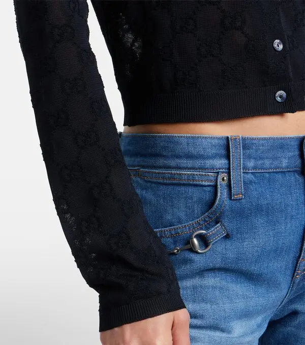 Gucci Gg Crêpe Button-down Cardigan
