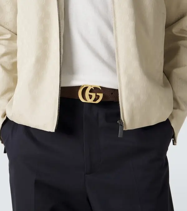 Gucci Gg Marmont Leather Belt - Brown