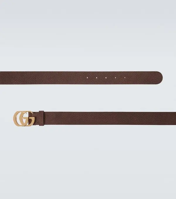 Gucci Gg Marmont Leather Belt - Brown