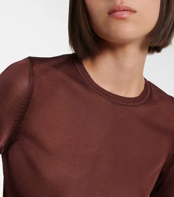 Saint Laurent Semi-sheer Viscose Sweater