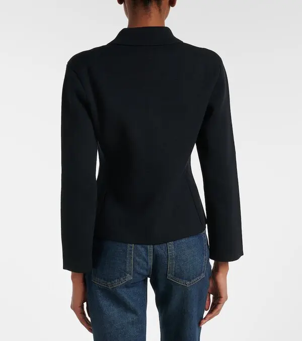 Saint Laurent Waffle-knit Wool Cardigan