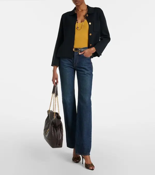Saint Laurent Waffle-knit Wool Cardigan