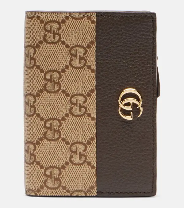 Gucci Gg Marmont Small Leather Wallet - Brown