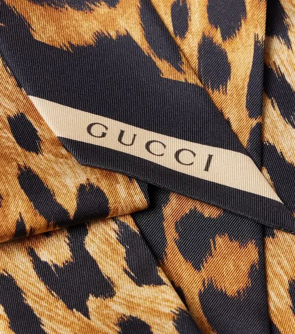 Gucci Leopard-print Silk Twill Scarf