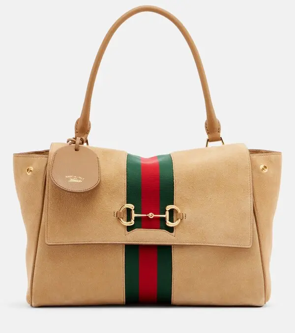 Gucci Paparazzo Suede Top-handle Bag - Beige