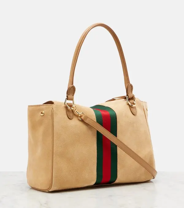 Gucci Paparazzo Suede Top-handle Bag - Beige