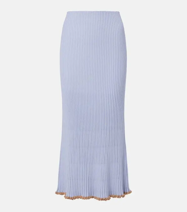 Gabriela Hearst Kavya Cashmere And Silk Midi Skirt