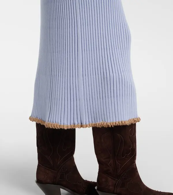 Gabriela Hearst Kavya Cashmere And Silk Midi Skirt
