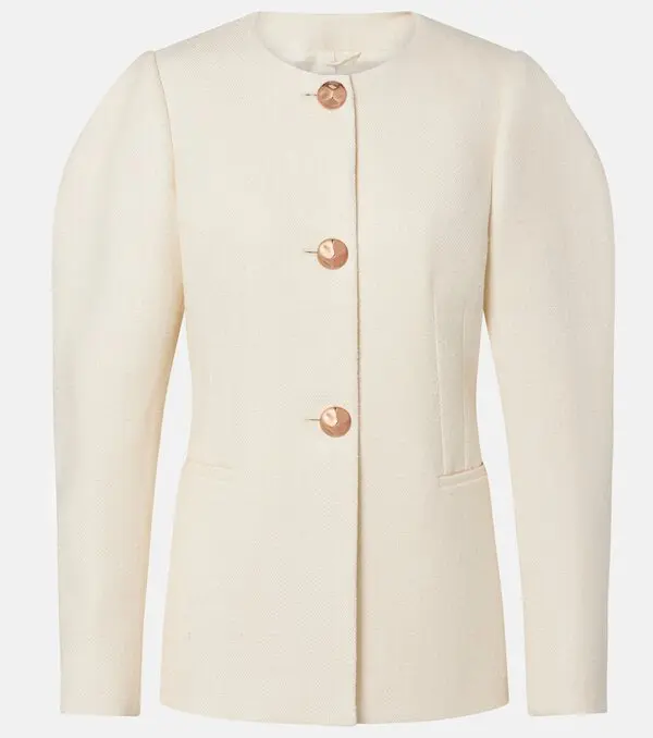 Gabriela Hearst Daelan Silk And Wool Blazer - White