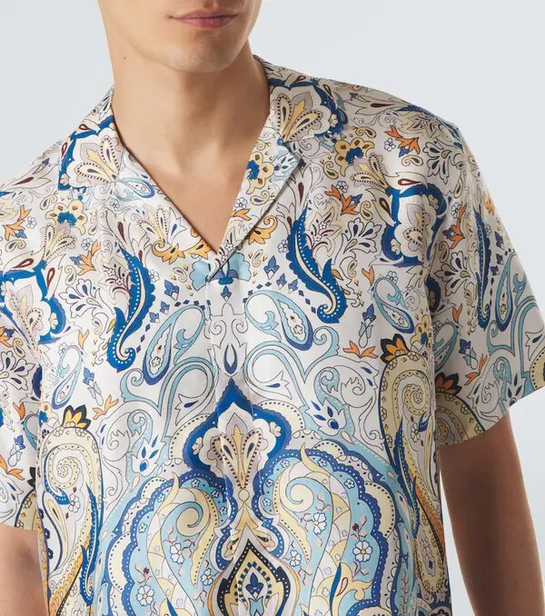 Orlebar Brown Maitan Paisley Silk Shirt