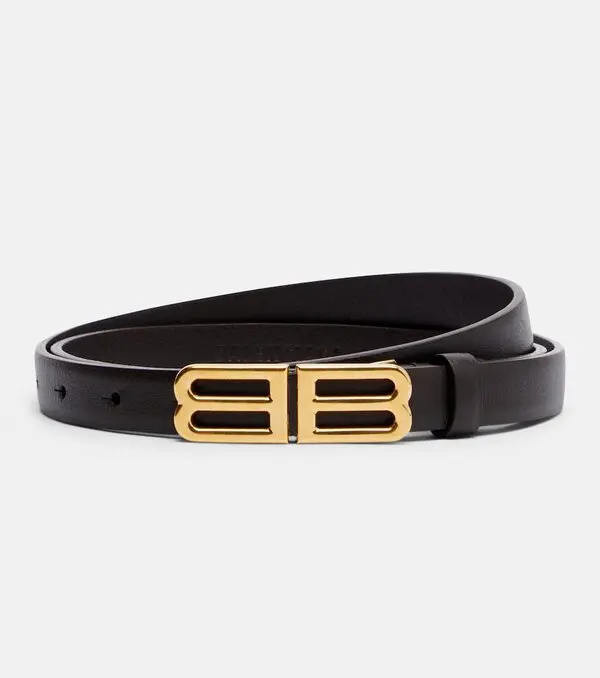 Balenciaga Bolero Bb Leather Belt - Onyx