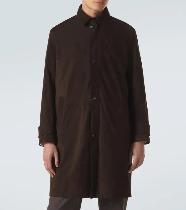Kiton Leather Overcoat
