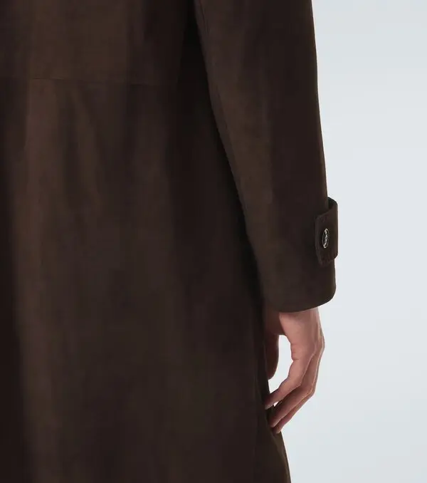Kiton Leather Overcoat