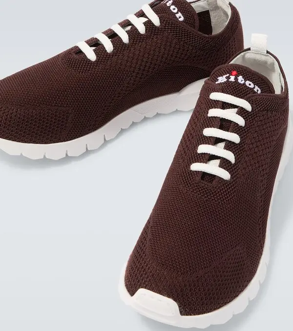 Kiton Knitted Lace-up Sneakers