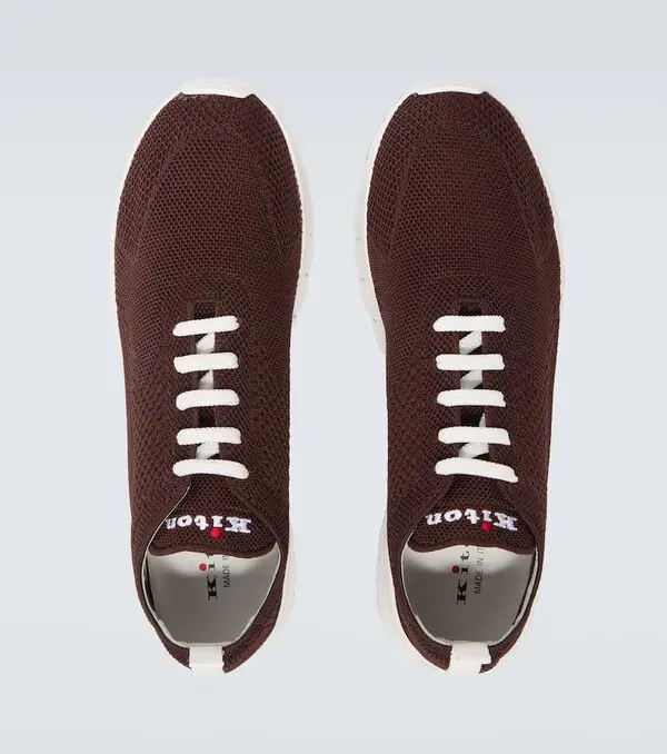 Kiton Knitted Lace-up Sneakers