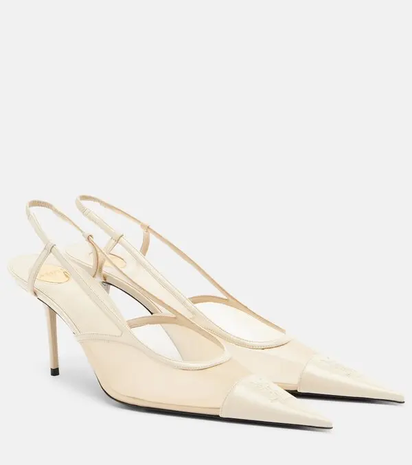 Saint Laurent Renée Slingback Pumps - White