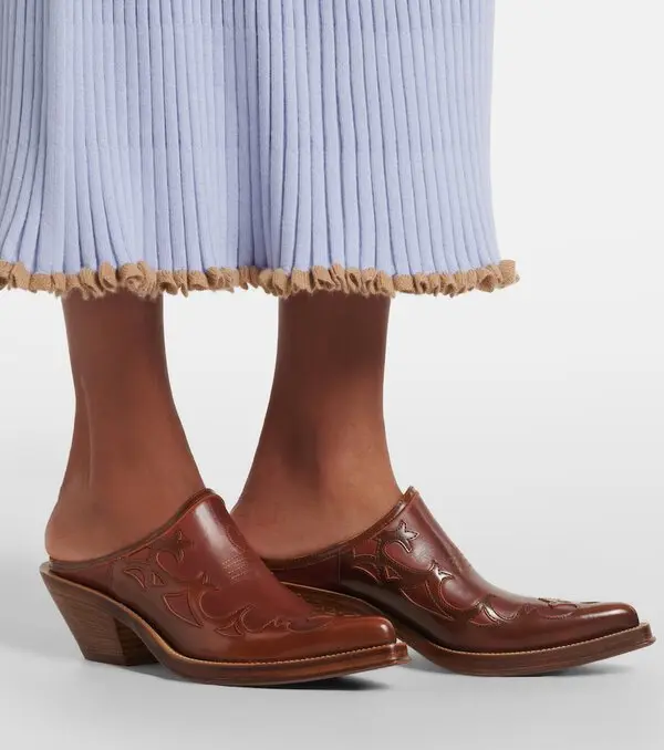 Gabriela Hearst Temperance Leather Mules - Brown