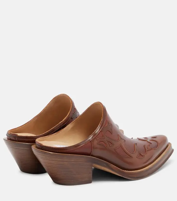 Gabriela Hearst Temperance Leather Mules - Brown