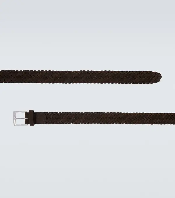 Kiton Woven Suede Belt