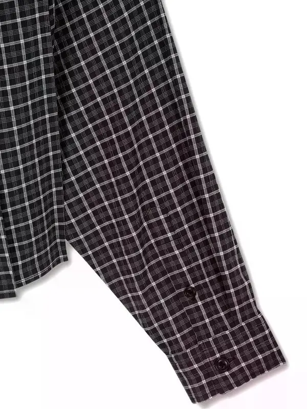 STUDIO TOMBOY Check-print Pleated-back Shirt
