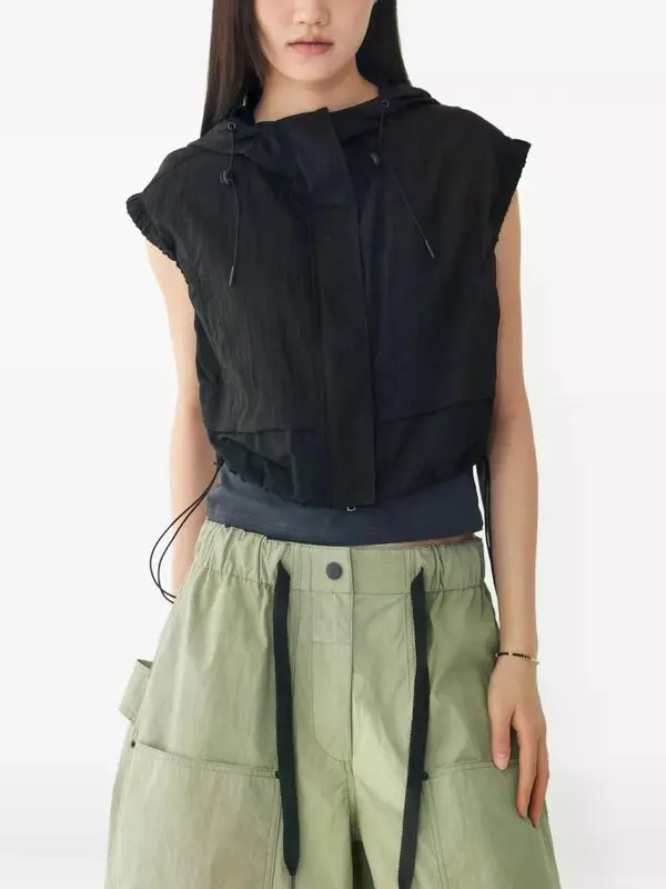 STUDIO TOMBOY Hooded Drawstring Gilet