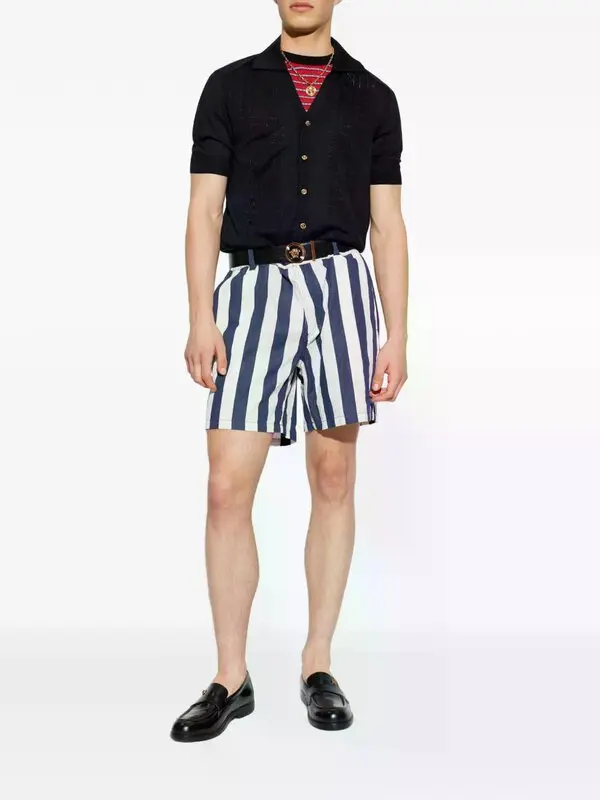 Versace Jacquard Greca-pattern Striped T-shirt