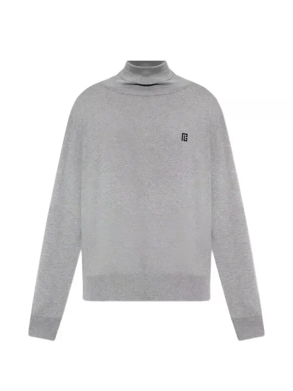 Balmain Logo-embroidered Roll-neck Sweater