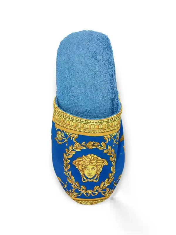Versace Medusa Barocco Print Slippers