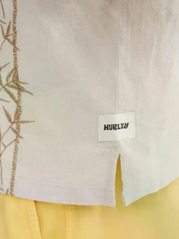 Hurley Bamboo-embroidered Short-sleeve Shirt