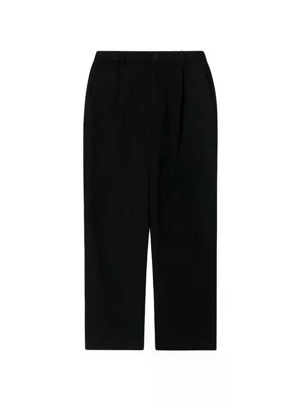 SOLID HOMME Crinkled-effect Trousers