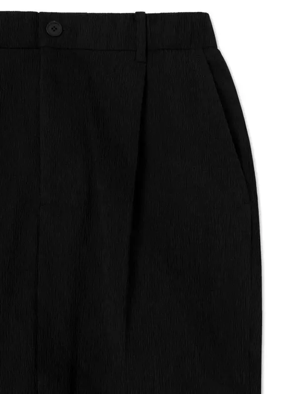 SOLID HOMME Crinkled-effect Trousers