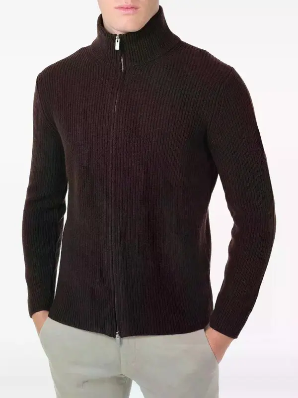 AL DUCA D’AOSTA 1902 Ribbed Knit Zip-up High Neck Sweater