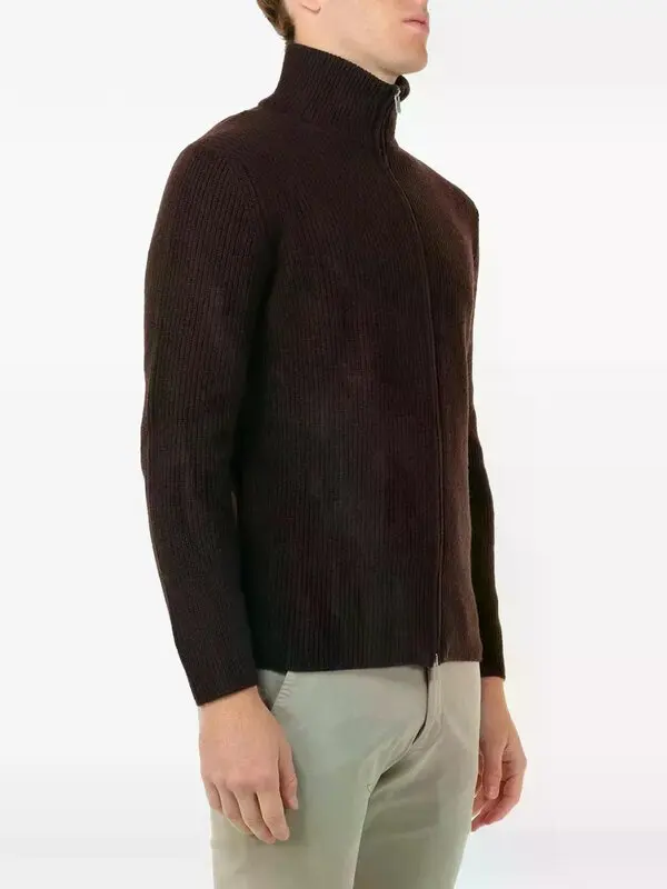 AL DUCA D’AOSTA 1902 Ribbed Knit Zip-up High Neck Sweater