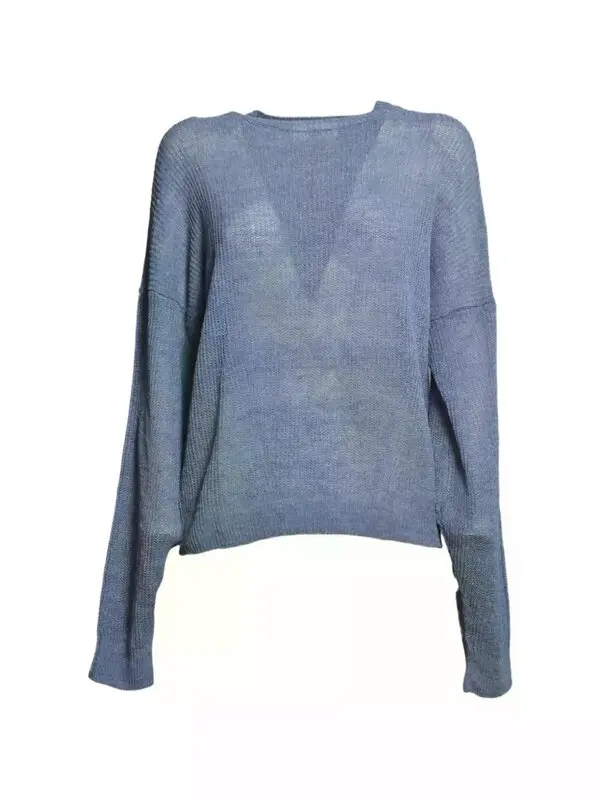 SOLOTRE Fine-knit Drop-shoulder Sweater