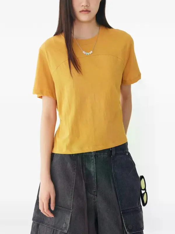 STUDIO TOMBOY Embroidered Logo T-shirt - Yellow