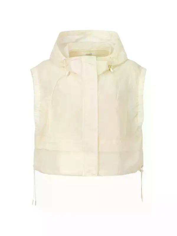 STUDIO TOMBOY Hooded Drawstring Gilet - Neutrals