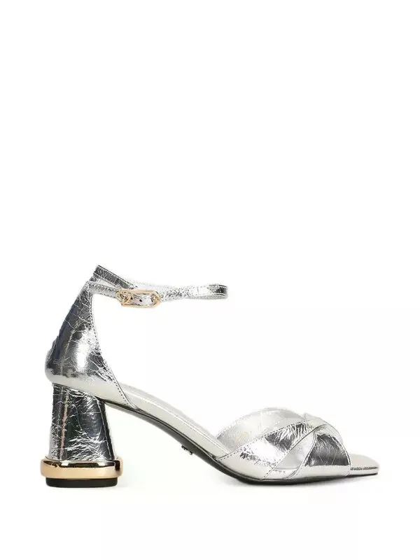 GOLD & ROUGE Cake Crinkled-effect Sandals - Silver