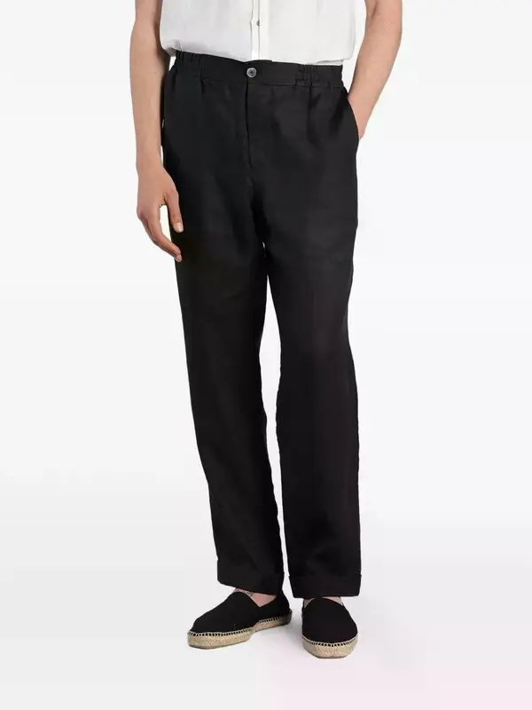 Alpha Studio Straight-leg Trousers - Black