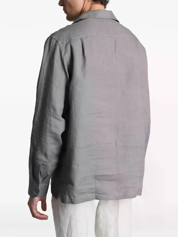 LARDINI Chest-pocket Long-sleeve Polo Shirt