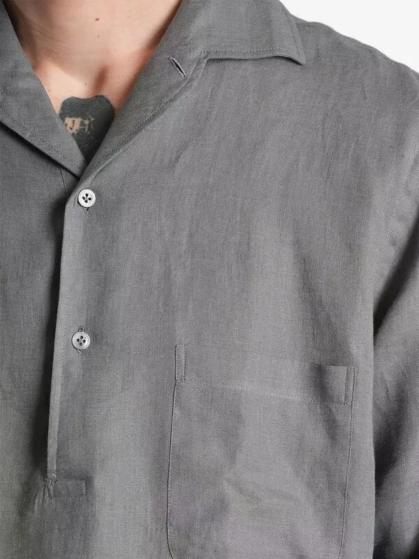 LARDINI Chest-pocket Long-sleeve Polo Shirt