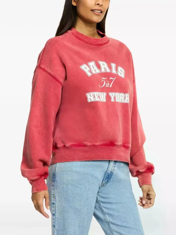 Cinq À Sept Washed Logo Print Sweater