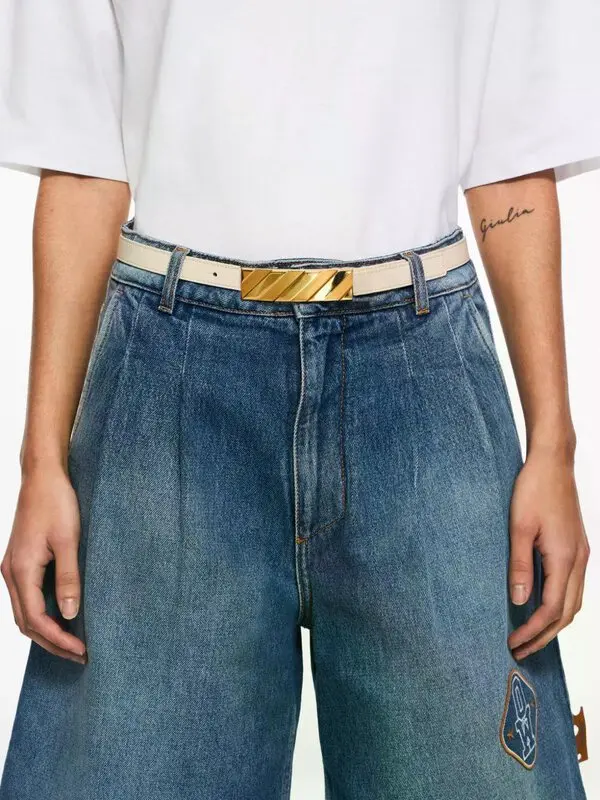 Off-White Diagonal Metal-buckle Belt - Neutrals