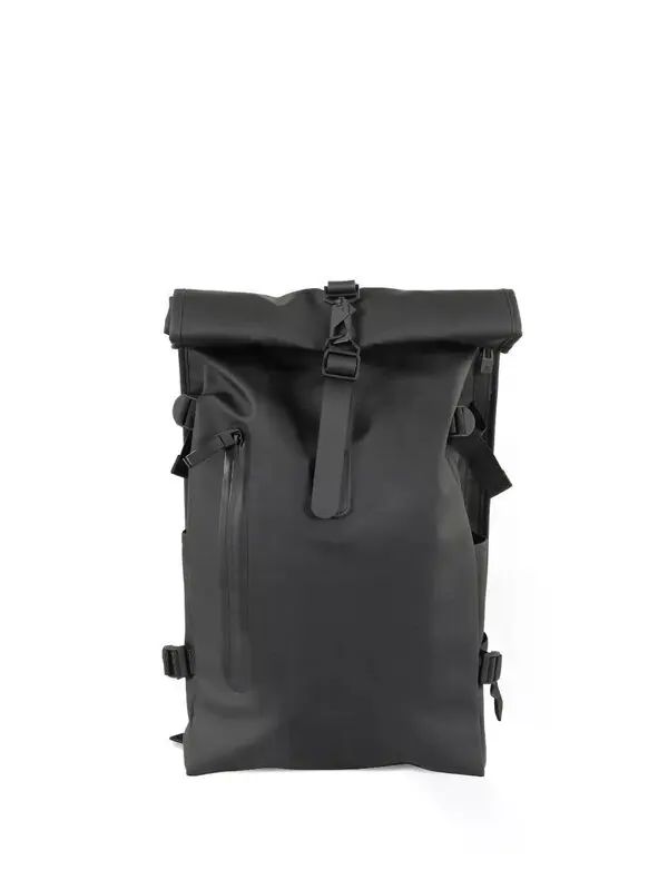 Rains Roll-top Buckle-fastening Backpack - Black