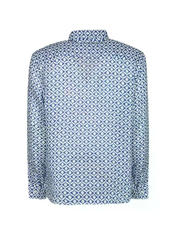 PENINSULA SWIMWEAR Alina Geometric-print Long-sleeve Shirt