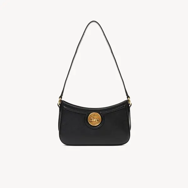 Chloé Grained Leather Horse Medal Shoulder Bag