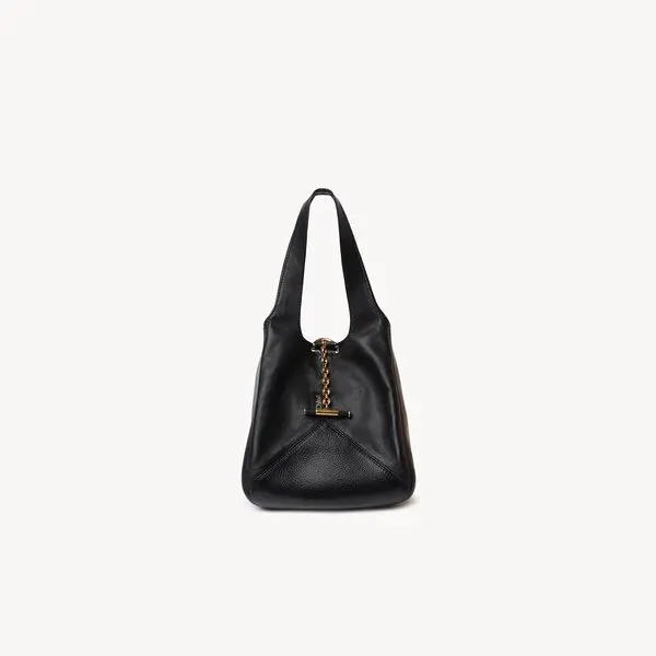 Chloé Small Balloon Bag In Grained Leather - Black