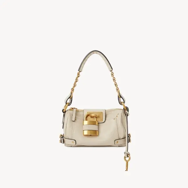 Chloé Small Paddington Chain Bag In Grained Leather - Cloudy Cream