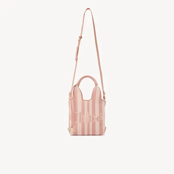 Chloé Mini Stripy Jacquard Tote Bag - Nougat
