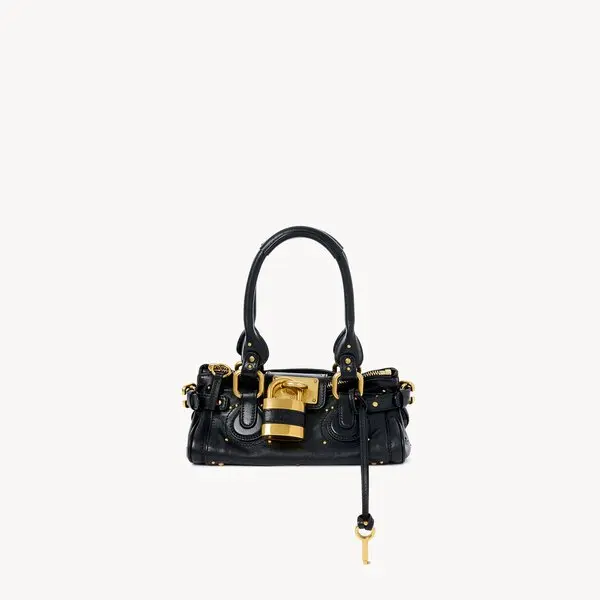 Chloé Small Paddington Bag In Grained Leather - Black
