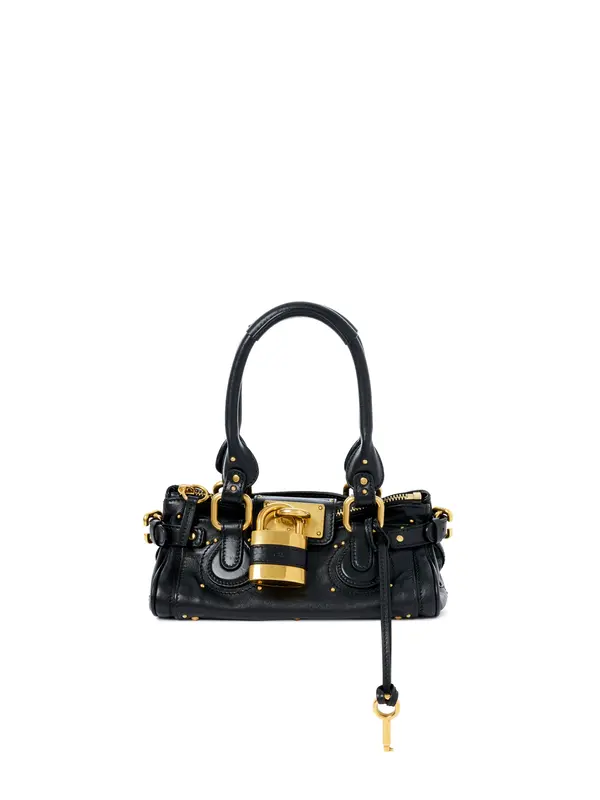 Chloé Small Paddington Bag In Grained Leather - Black